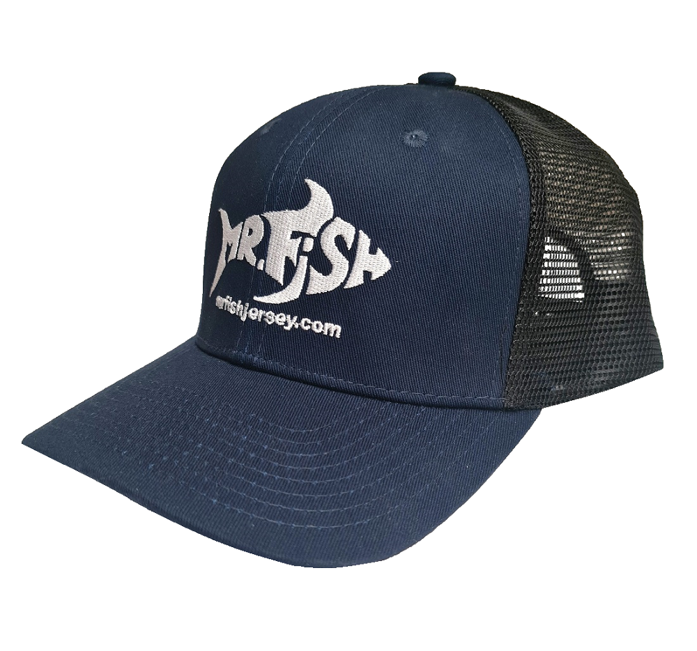 Mr Fish - Navy Blue Baseball Cap (mesh back)