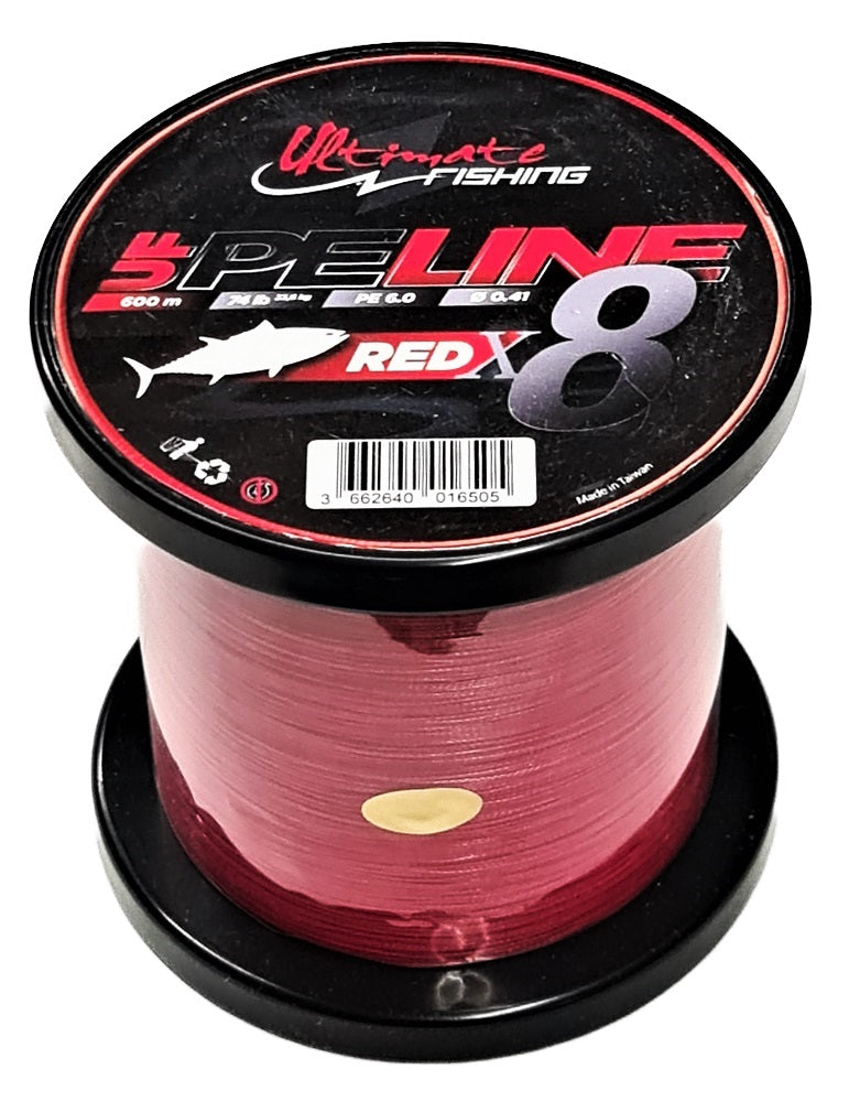 Ultimate Fishing PE Line x8 PE#6 74lb 600M Red