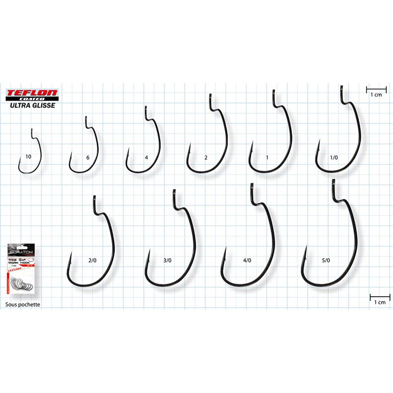 Scratch Tackle Wide Gap Worm Hook 4/0